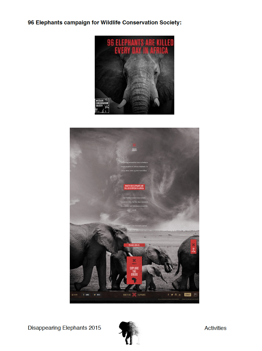 Create an Advocacy Poster | Disappearing Elephants